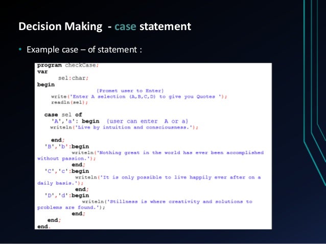 Pascal Programming Language Pascal Programming Language