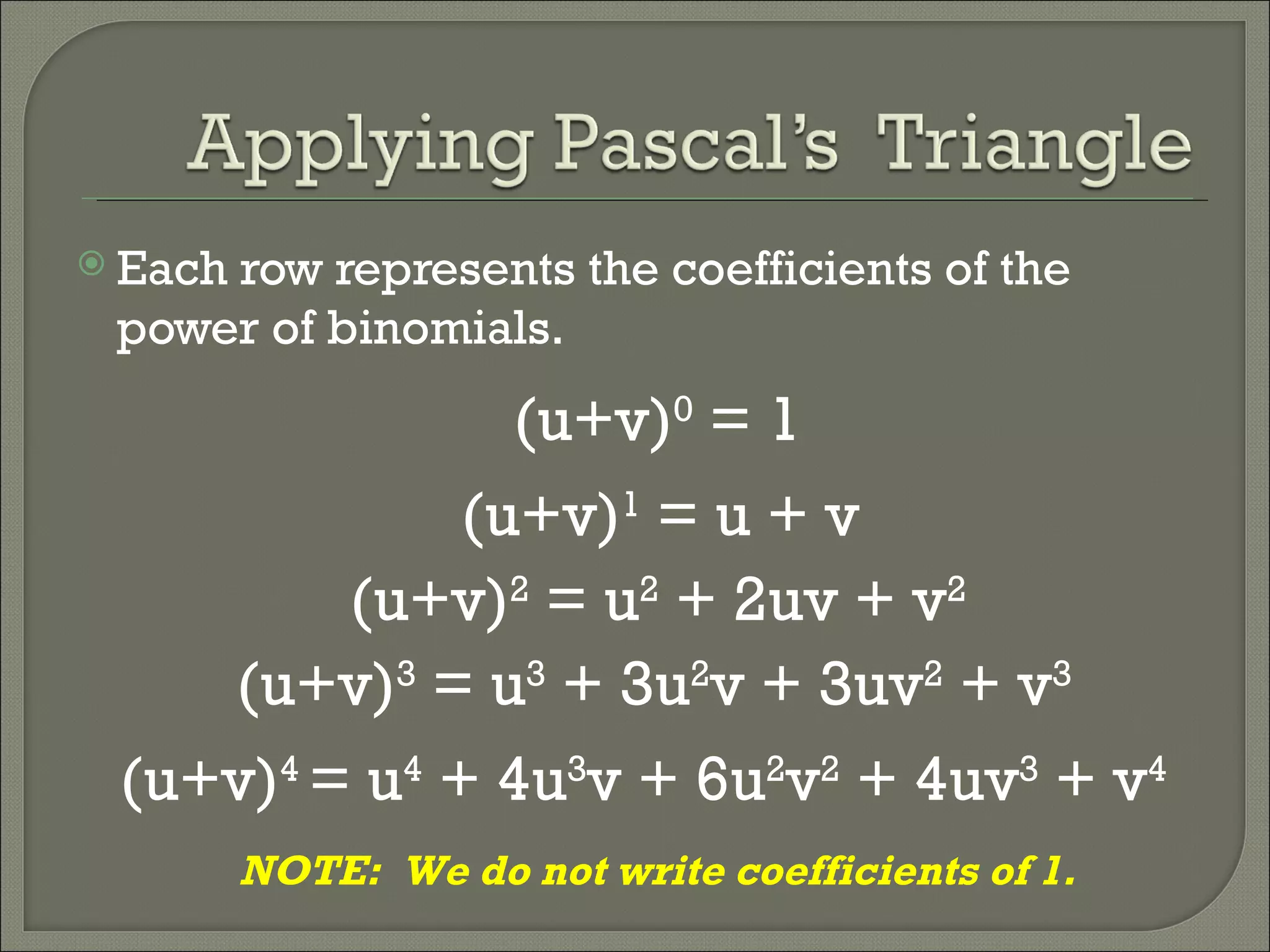 Pascal’s Triangle | PPT