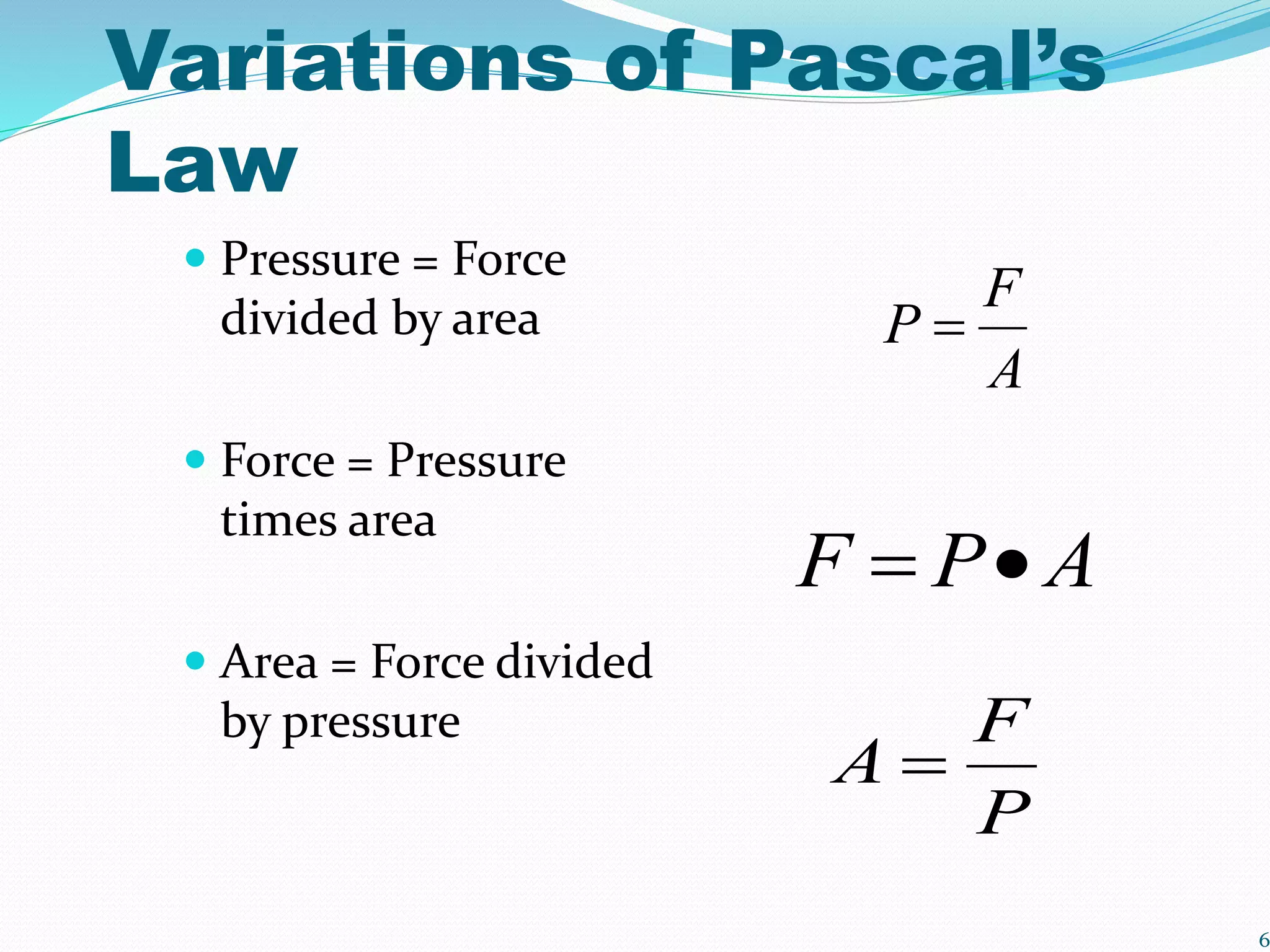 Pascals law | PPTX