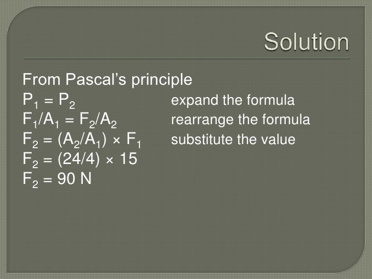 Pascals Principle