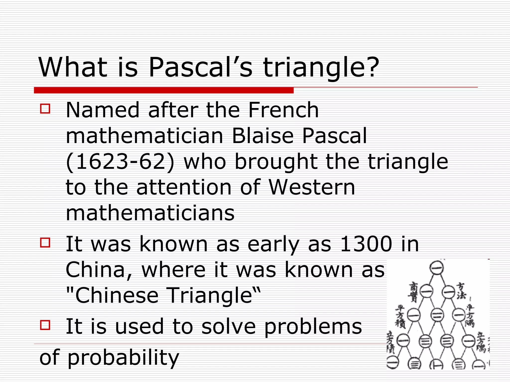 Pascal's triangle Maths Investigation | PPT