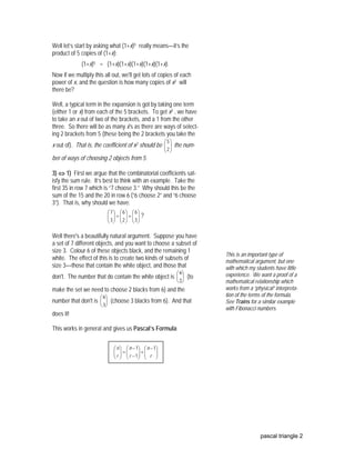 Pascal’s triangle | PDF