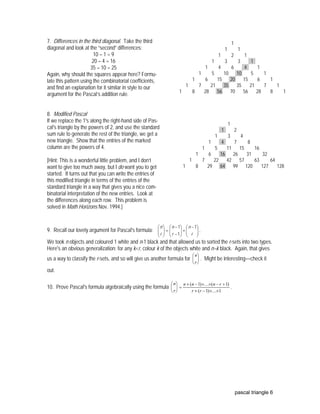 Pascal’s triangle | PDF