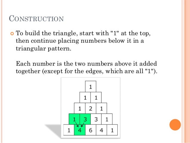 Pascal's triangle and fibonacci