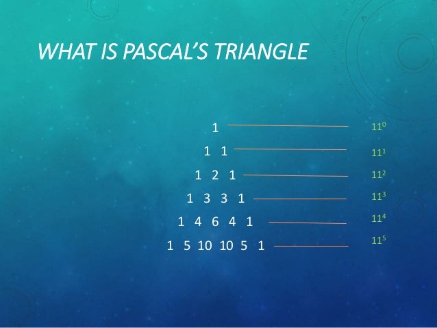 Pascal's triangle