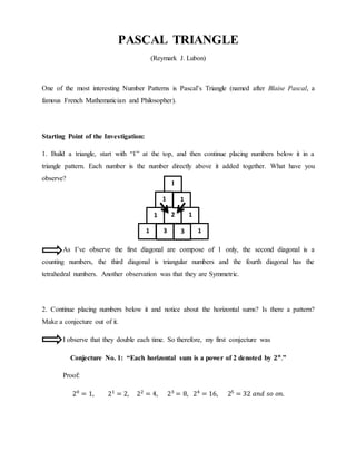 Pascal Triangle | PDF