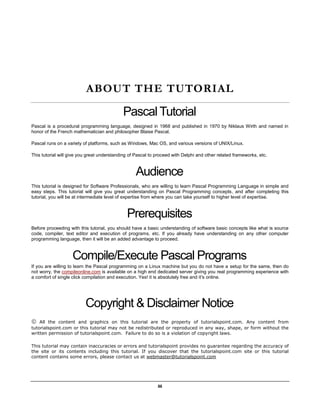 Pascal tutorial | PDF