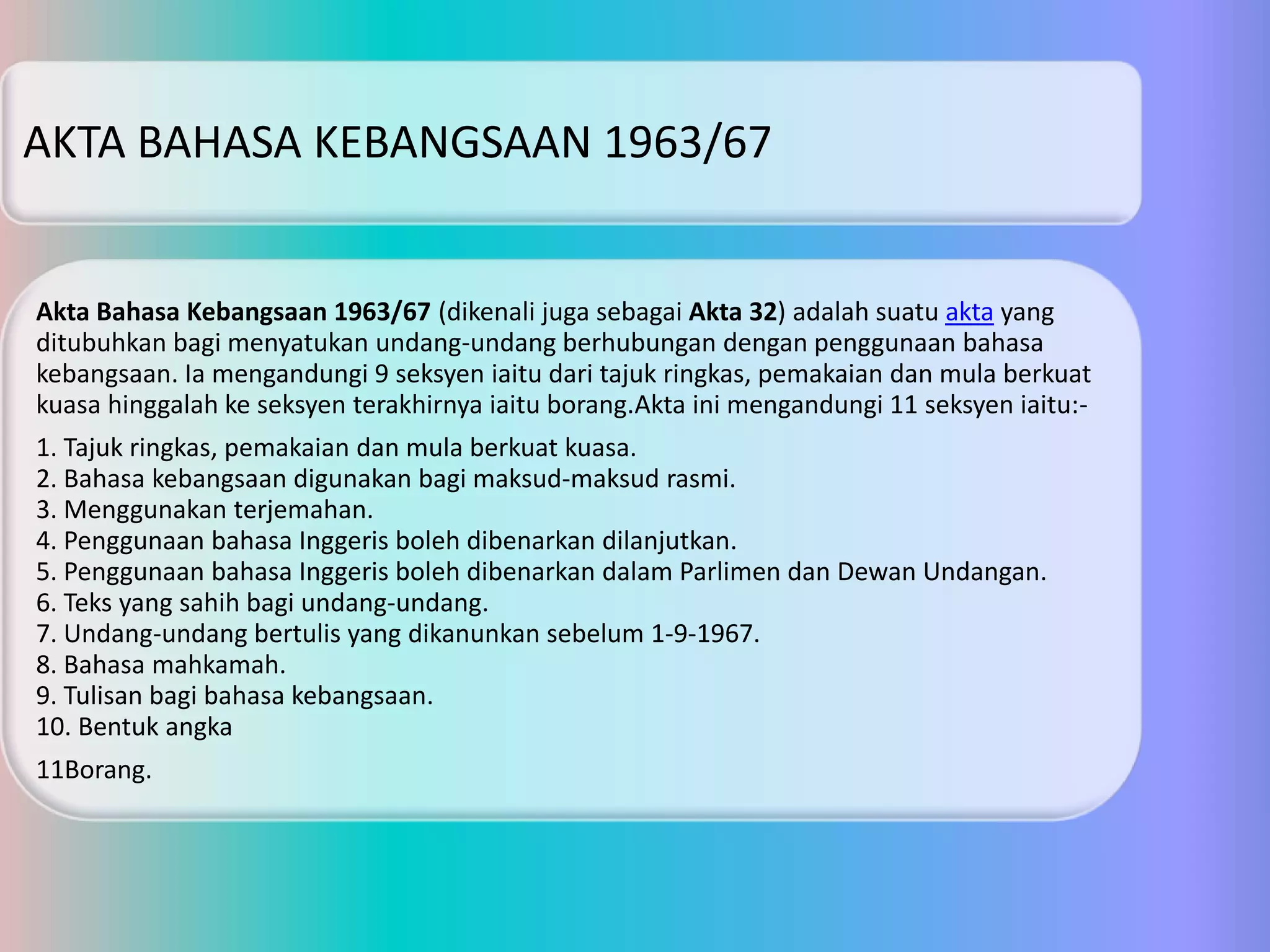 BAHASA MELAYU PASCA MERDEKA | PPTX
