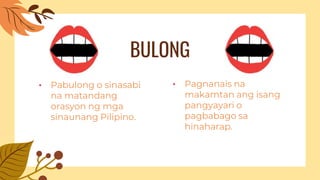 BULONG AT AWITING BAYAN | PPTX