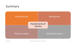 Paschat karma of vamana | PPTX