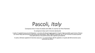 Poemetto italy di Giovanni Pascoli - emigrazione italiana | PDF