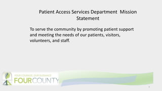 Patient Access department plan | PPTX