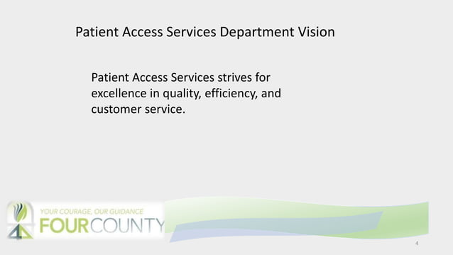 Patient Access department plan | PPTX