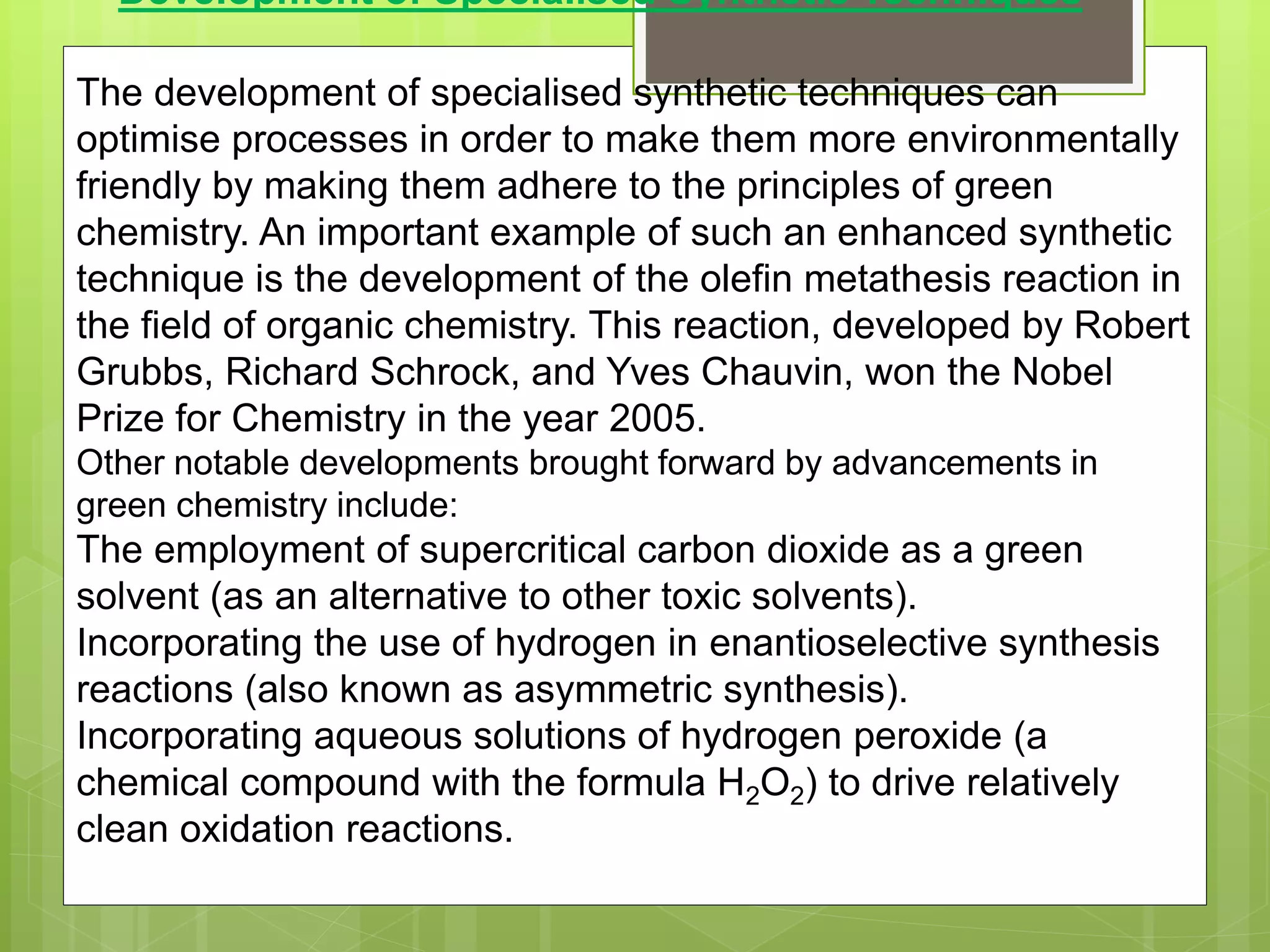 GREEN CHEMISTRY | PPTX