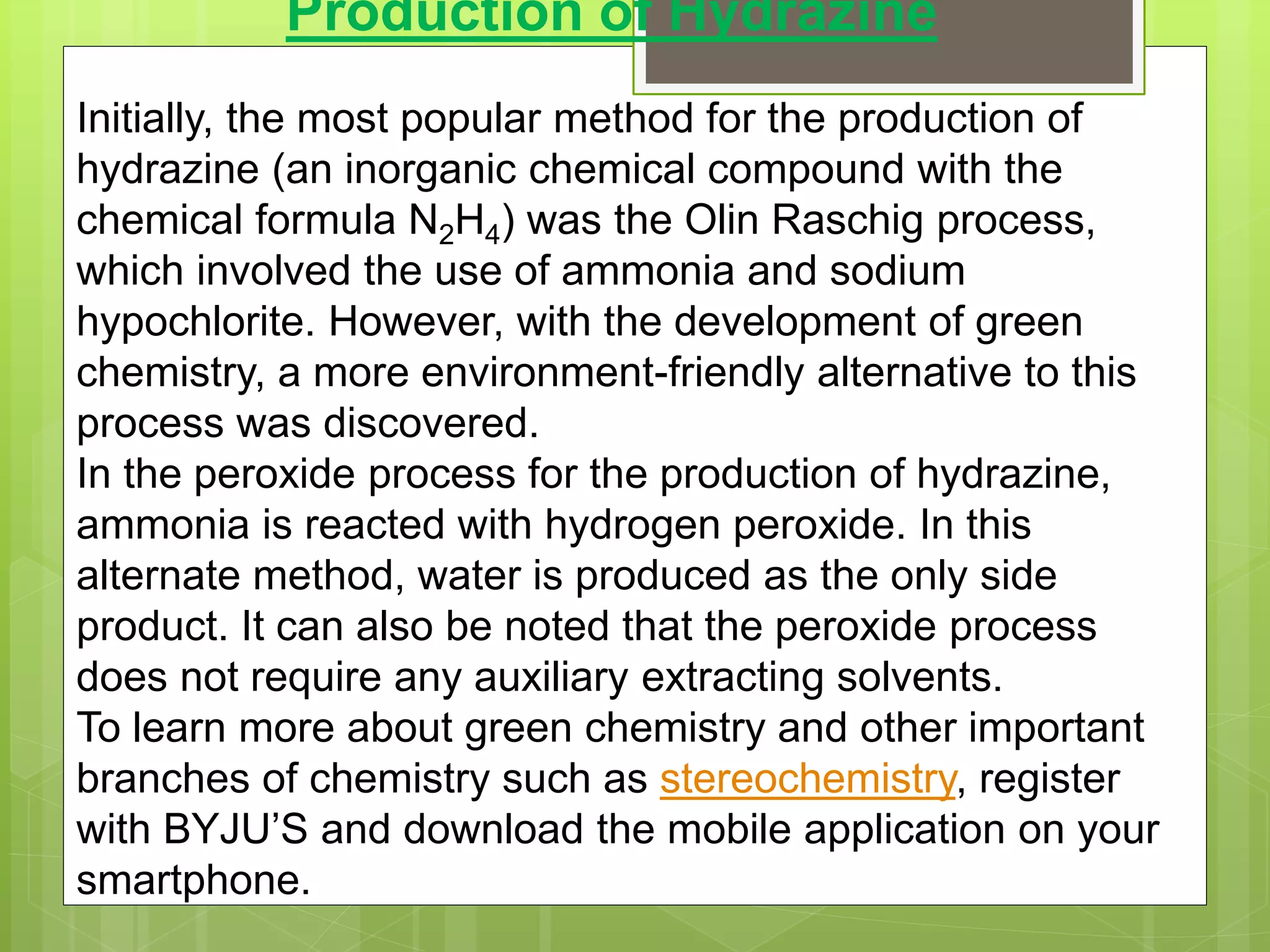GREEN CHEMISTRY | PPTX