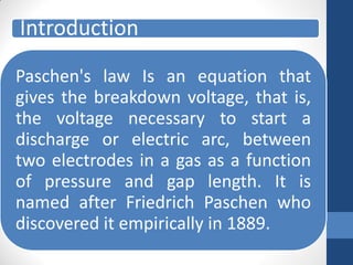 Pashen's law | PDF