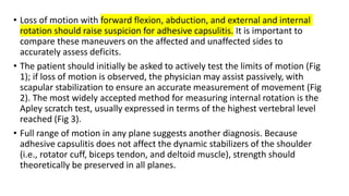 mechanics of shoulder injuries based on clinical scenario | PPTX