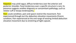 mechanics of shoulder injuries based on clinical scenario | PPTX