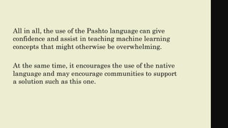 The Pashto Language as a Learning Tool for STEM | PDF