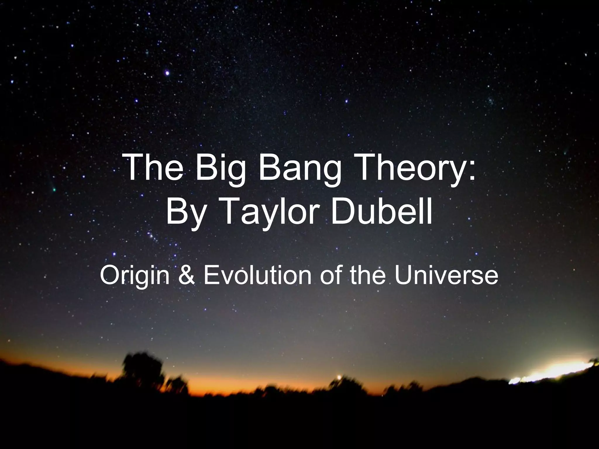 The big bang theory | PPT