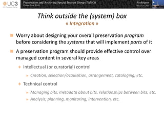 Design Principles for Digital Preservation Systems | PPT