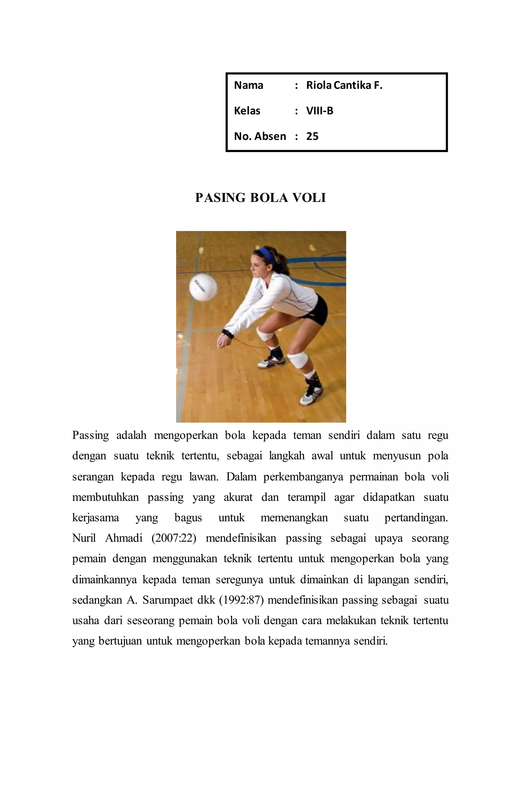 PASSING BOLA VOLI | PDF