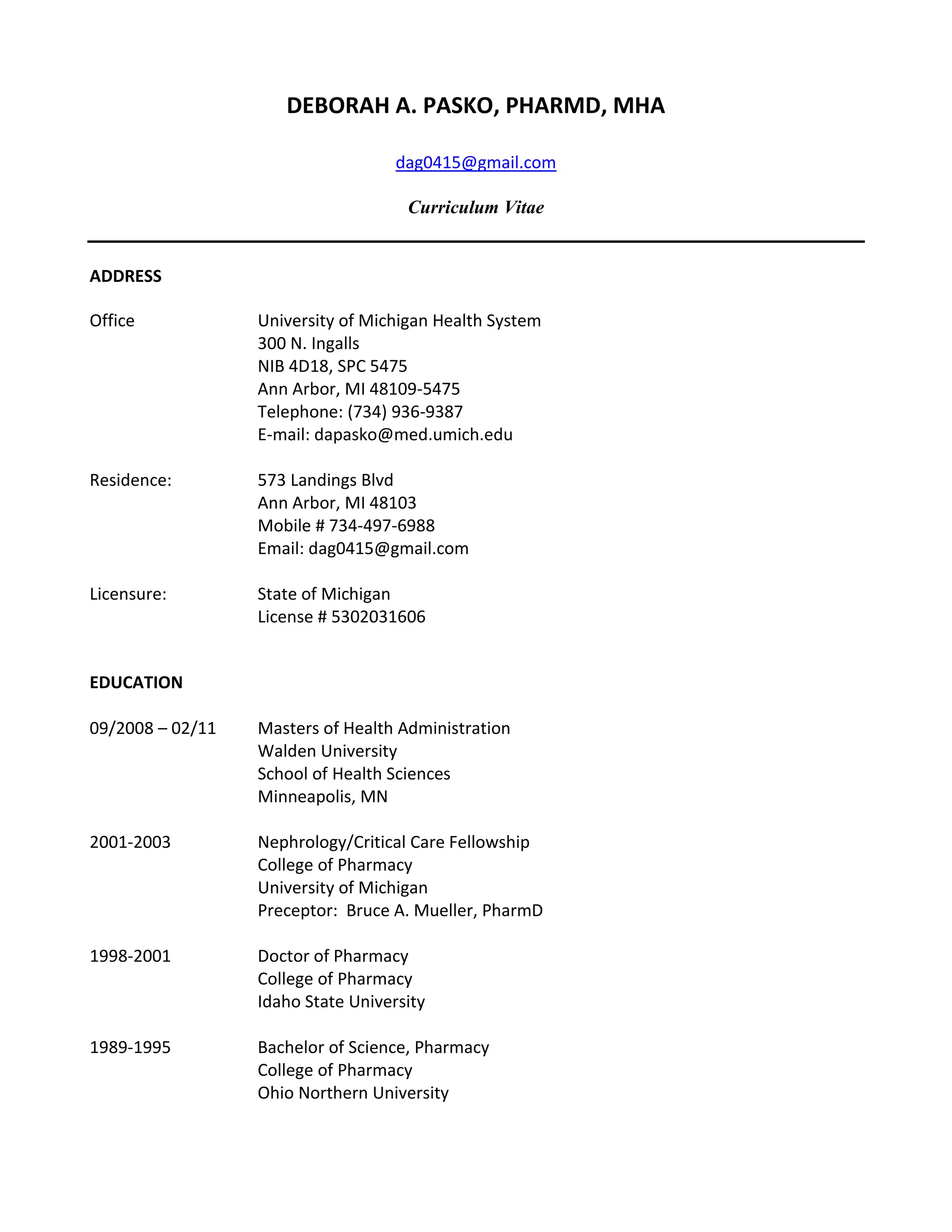 Pasko,deborah cv.04.14 for linkedin pdf | PDF