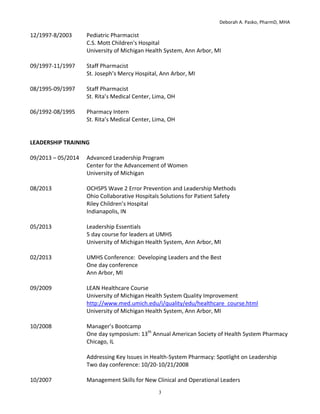 Pasko,deborah cv.04.14 for linkedin pdf | PDF