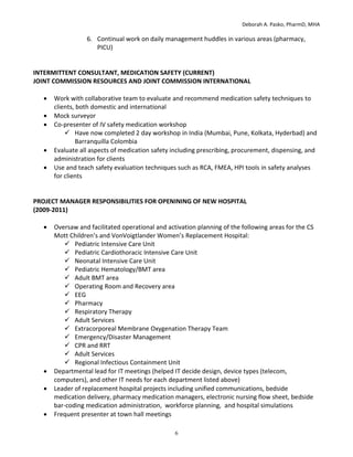 Pasko,deborah cv.04.14 for linkedin pdf | PDF