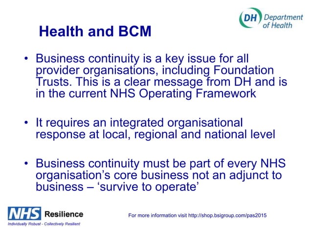 PAS 2015: The Disruptive Challenges facing the NHS, Dr Penny Bevan CBE ...