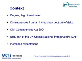PAS 2015: The Disruptive Challenges facing the NHS, Dr Penny Bevan CBE ...