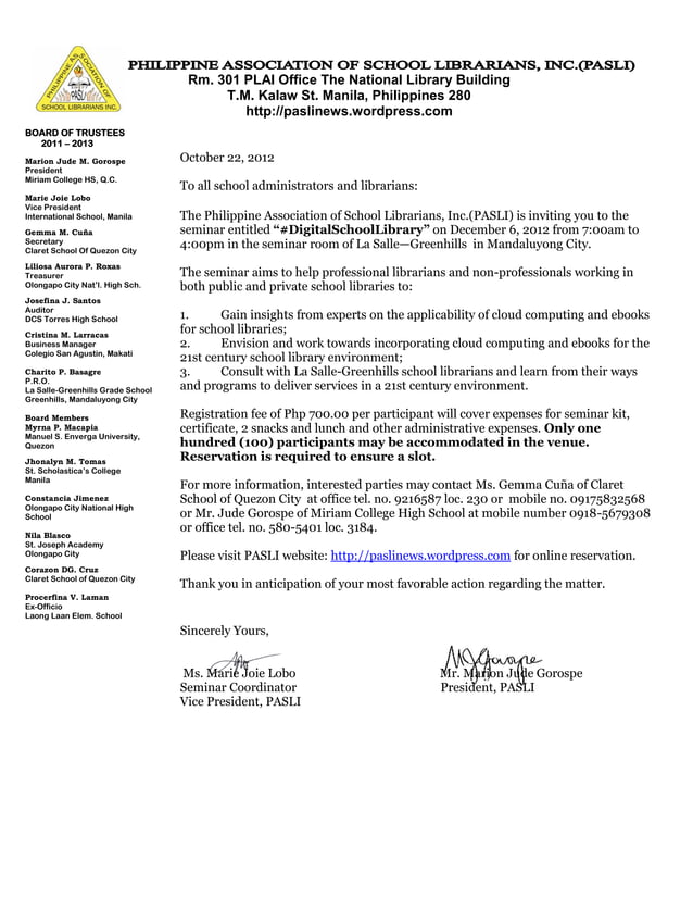 Pasli invitation-and-program | PDF