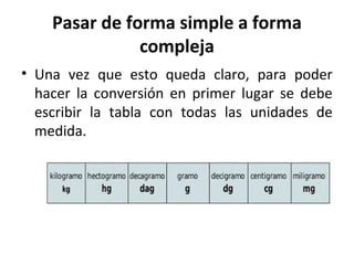 Paso de forma simple a compleja | PPT