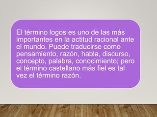 Paso del mito al logos | PPTX