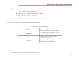 Paso a paso para la Evaluacion de competencias. Tobon | DOC