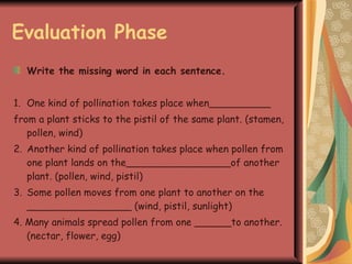 Pasos del proyecto de aula how does pollen move | PPT
