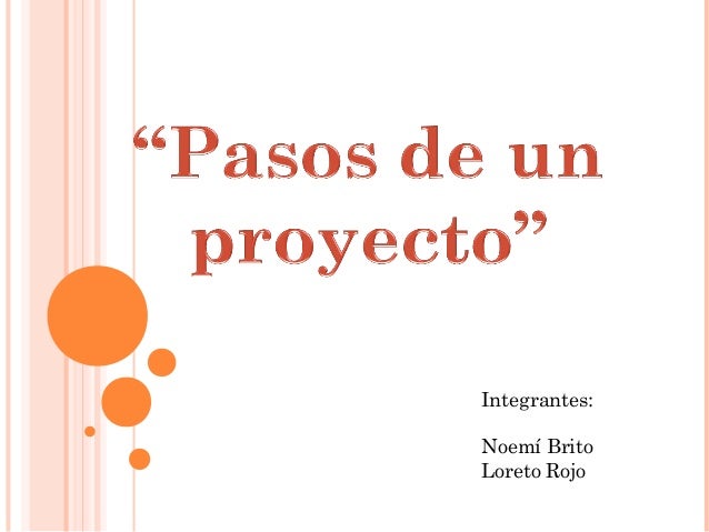 Pasos De Un Proyecto PROYECTO DE VIDA EN UN FUTURO" On Apple