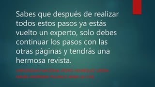 Pasos para hacer una revista en Microsoft Publisher | PPTX