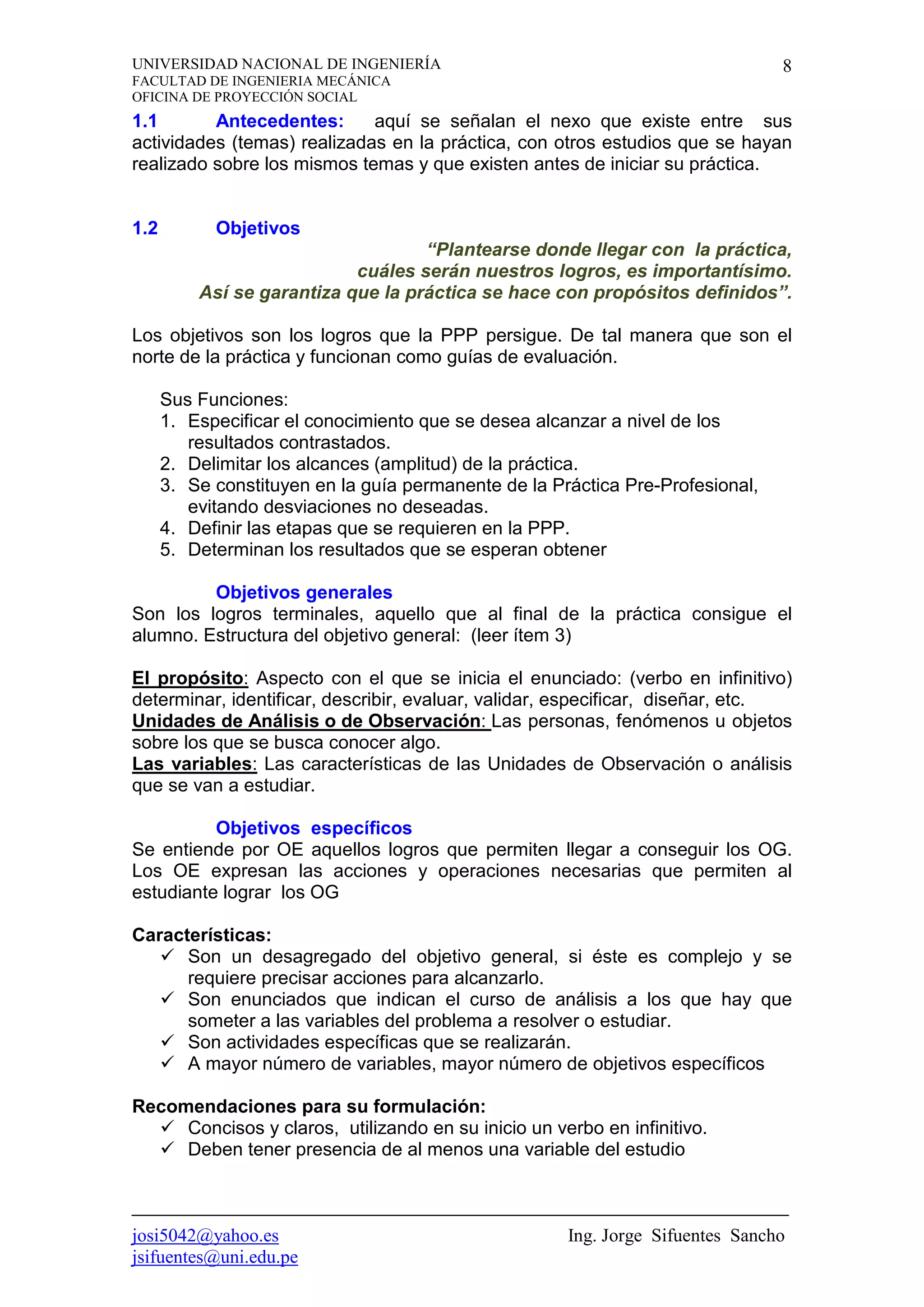 Pasos para la elaboracion del informe de ppp | PDF