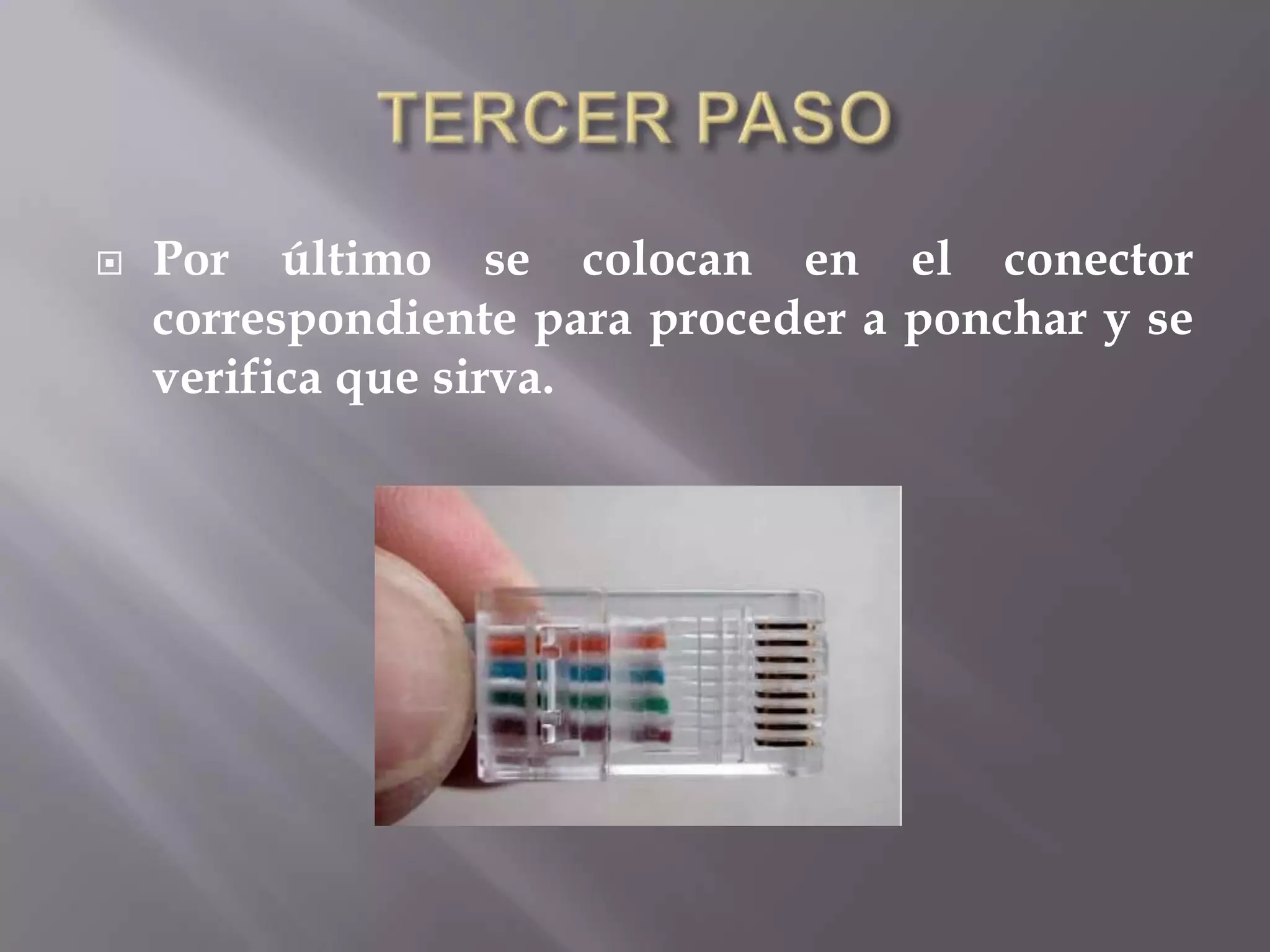 Pasos para ponchar un cable | PPTX