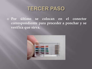 Pasos para ponchar un cable | PPTX