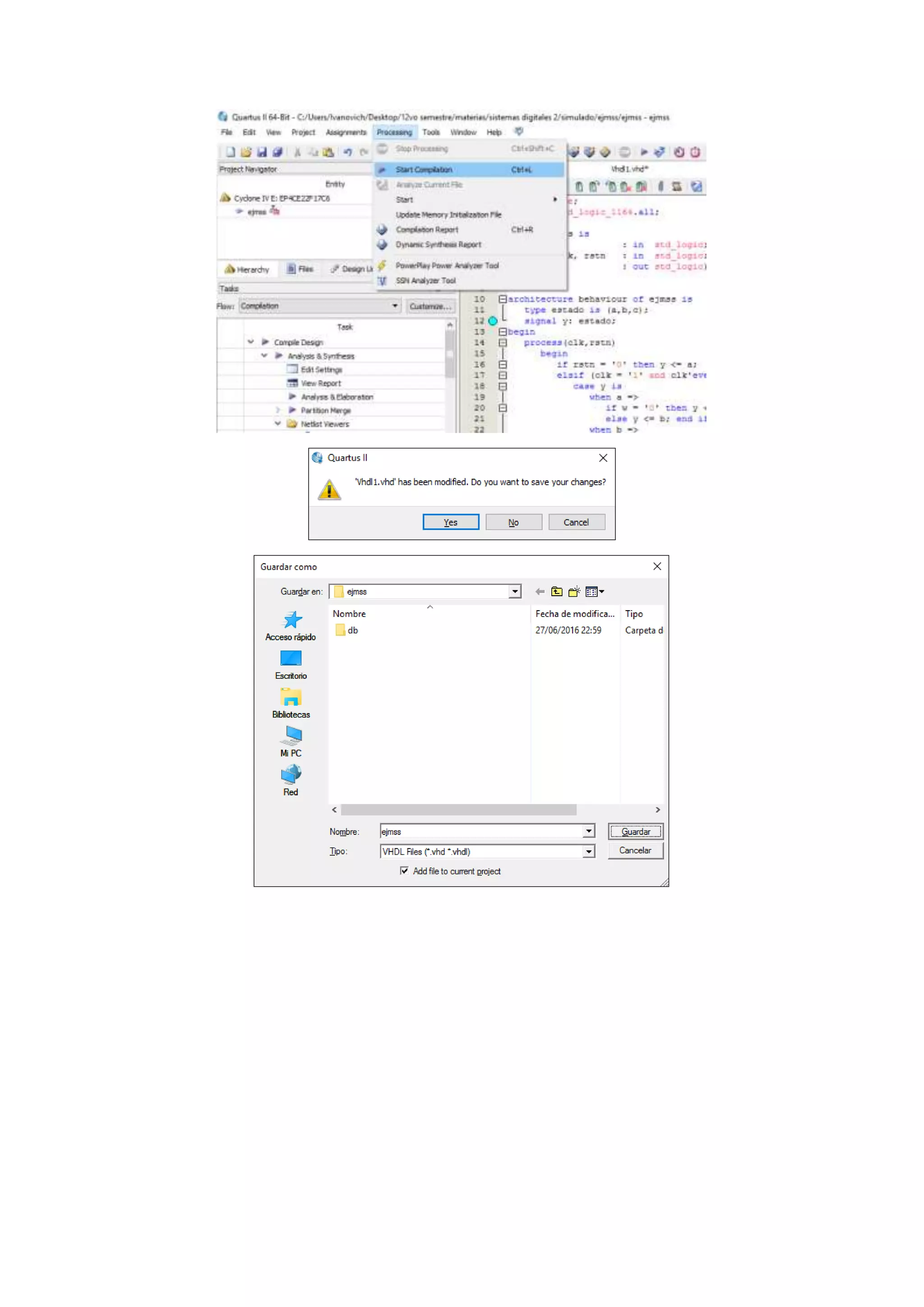 Pasos para simular una mss en vhdl | DOCX | Computing | Technology & Computing