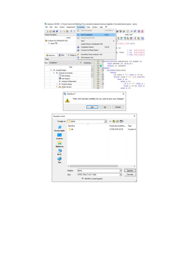 Pasos para simular una mss en vhdl | PDF