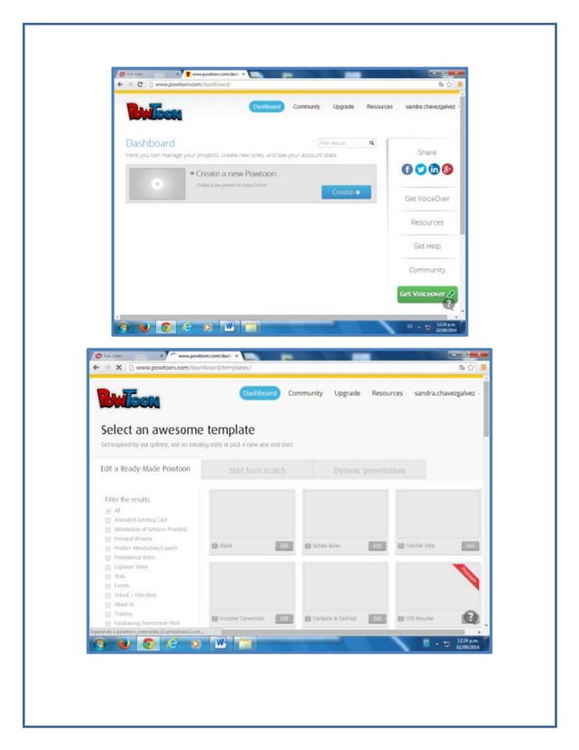 Pasos powtoon | DOCX