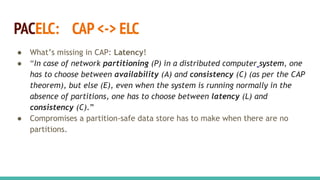 Pass Elk: CAP Theorem since 90s and Beyond | PPT