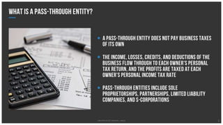 Pass-Through Entity: Business Types and Taxes | PPTX | Business ...