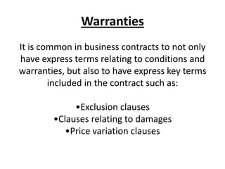 Aspects of business and contract law | PPT