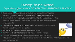 Passage-based Writing PPT -November 27, 2018 | PPT