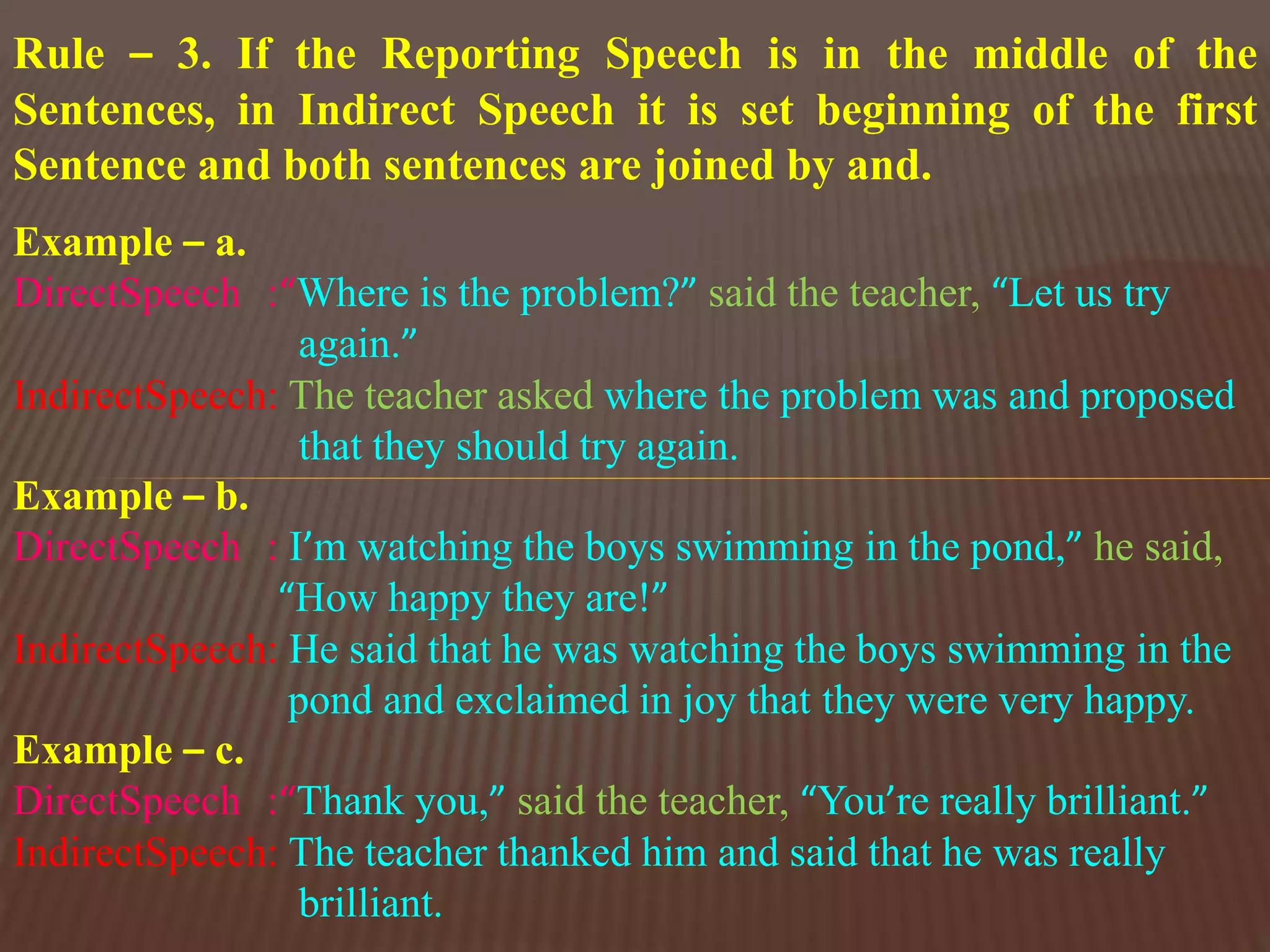 English Passage Narration - Class VI - X final | PPTX