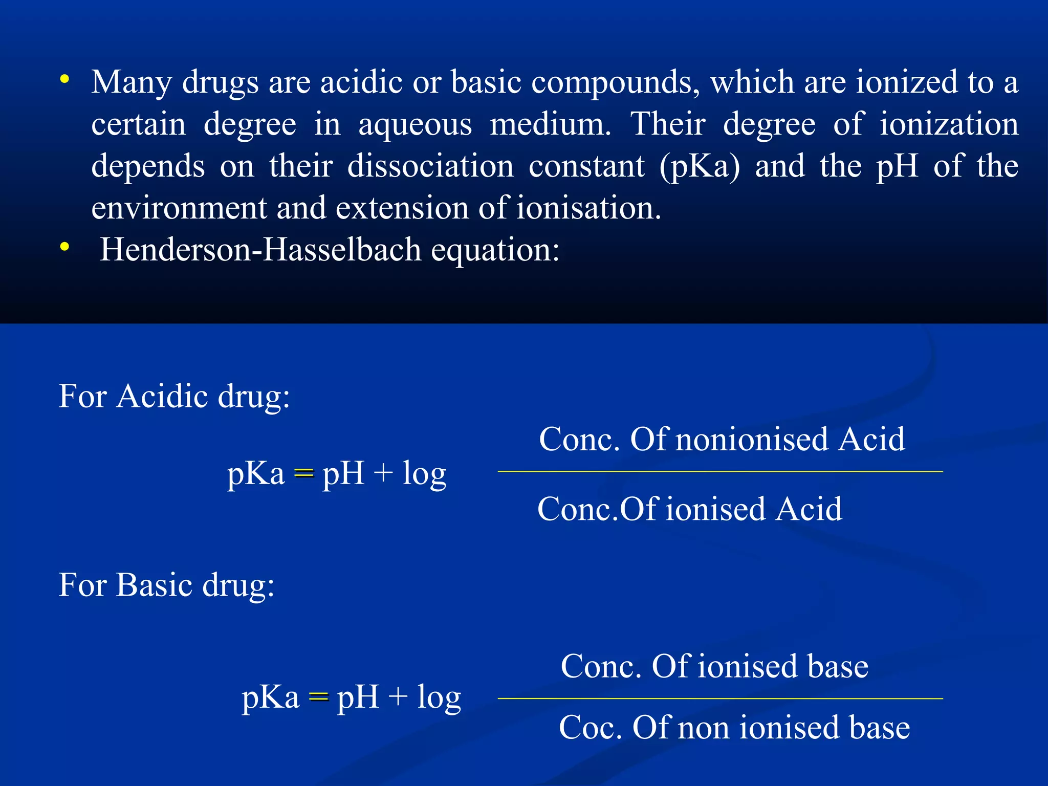 Pharmacokinetics :Passage of drug molecules across cell membrane and ...